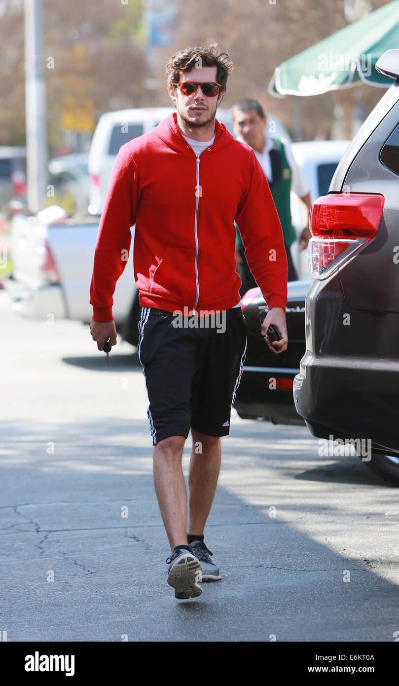 Newly-married Adam Brody leaves a gym following a workout Featuring ...