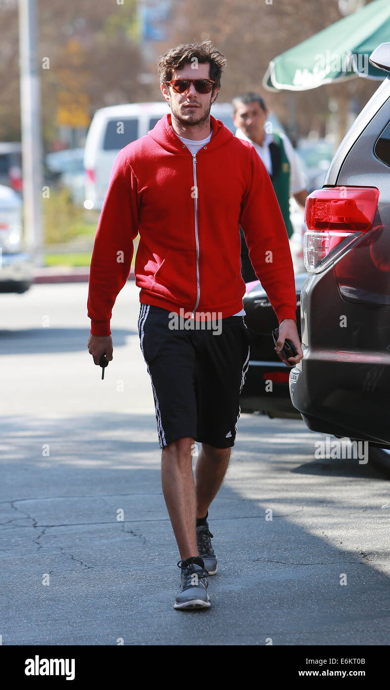 Newly-married Adam Brody leaves a gym following a workout Featuring ...