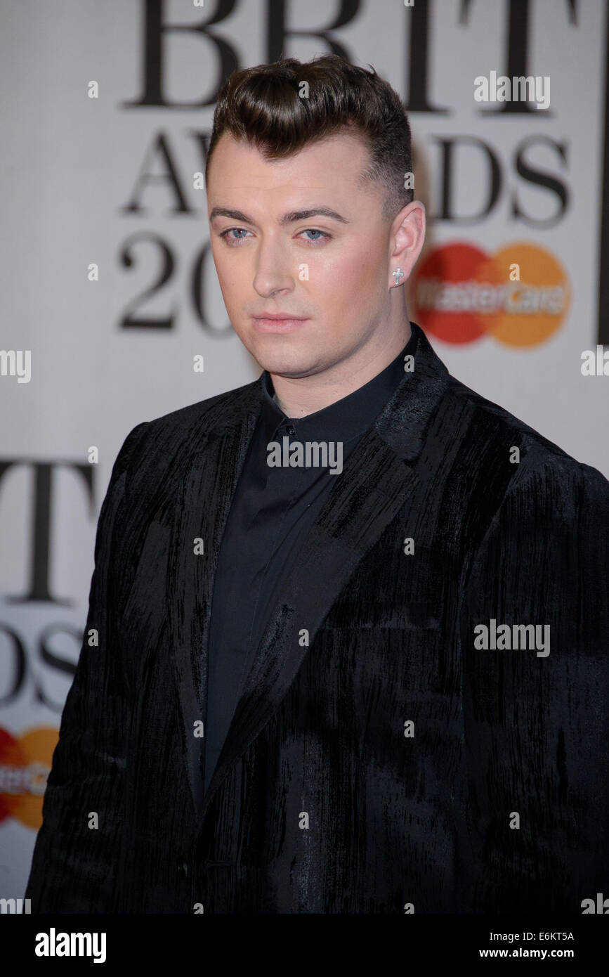 The Brit Awards (Brit's) 2014 held at the O2 - Arrivals Featuring: Sam ...