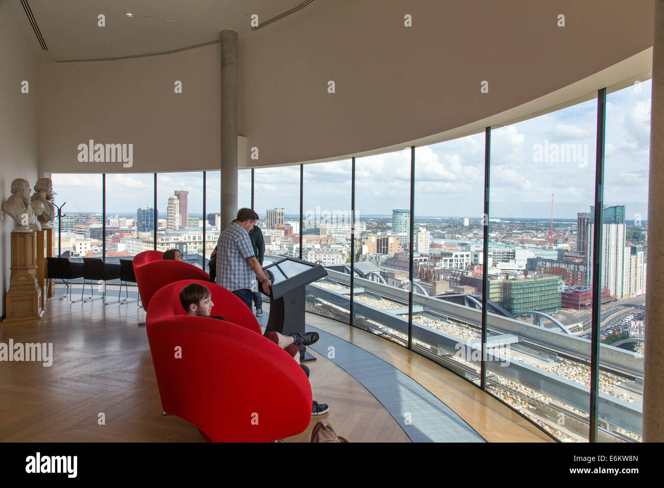 Viewpoint from the Library of Birmingham across the city centre ...