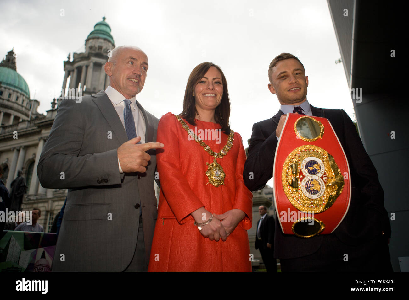 Belfast, Ireland. 9th Sept, 2014 Barry McGuigan, Lord mayor of Belfast ...