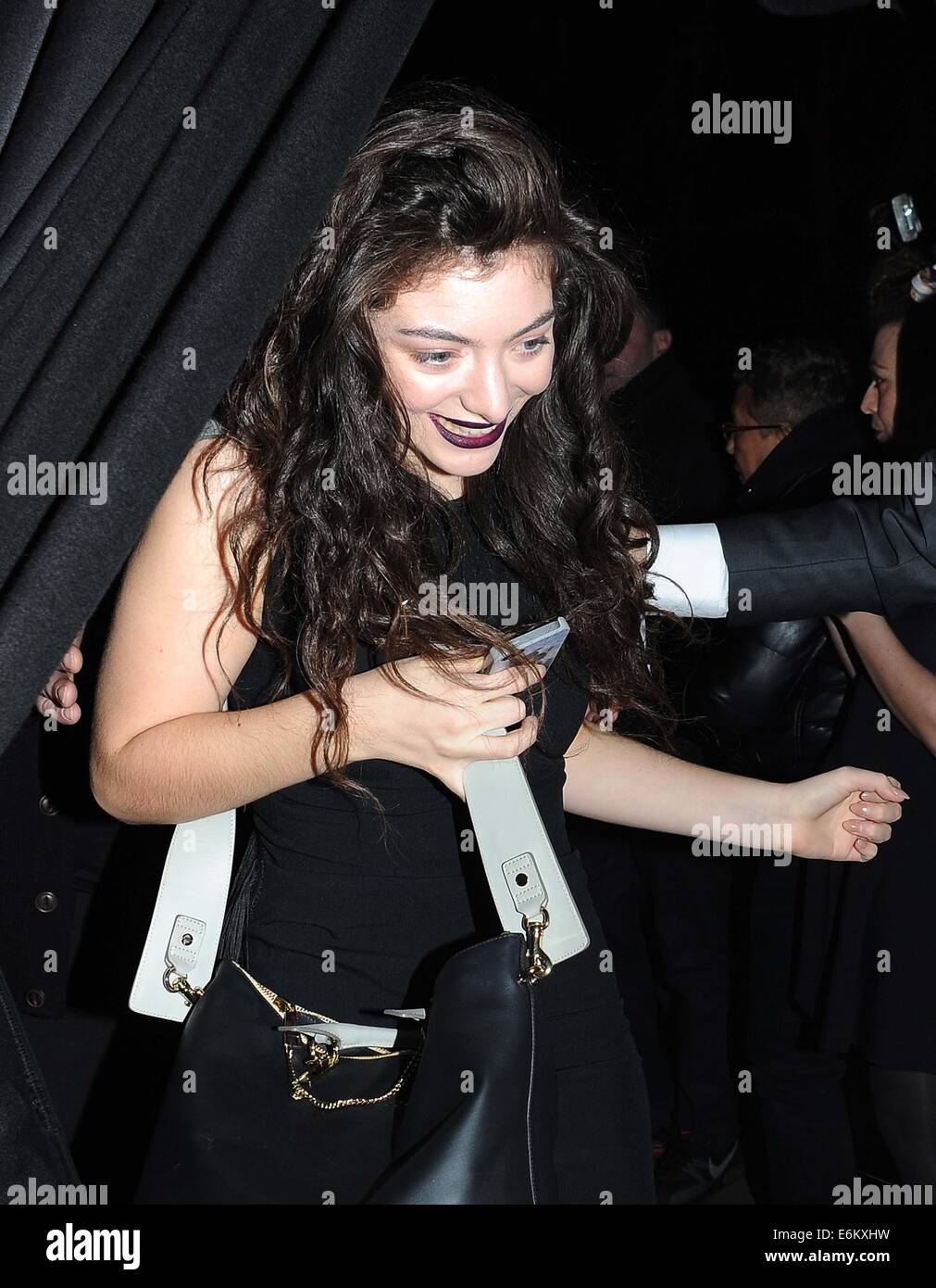 Lorde leaving The Box nightclub in Soho at 4am after winning her first ...
