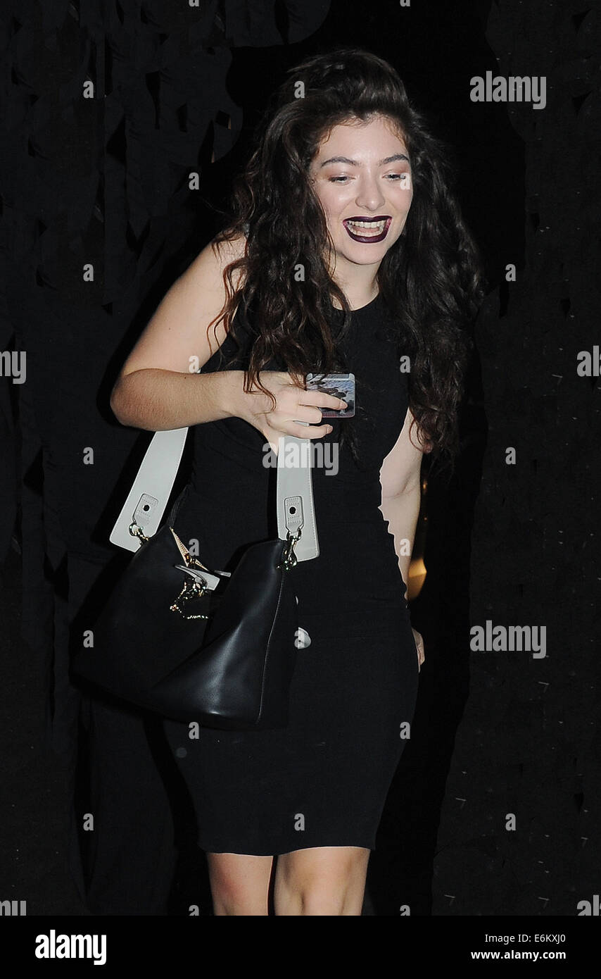 Lorde leaving The Box nightclub in Soho at 4am after winning her first ...