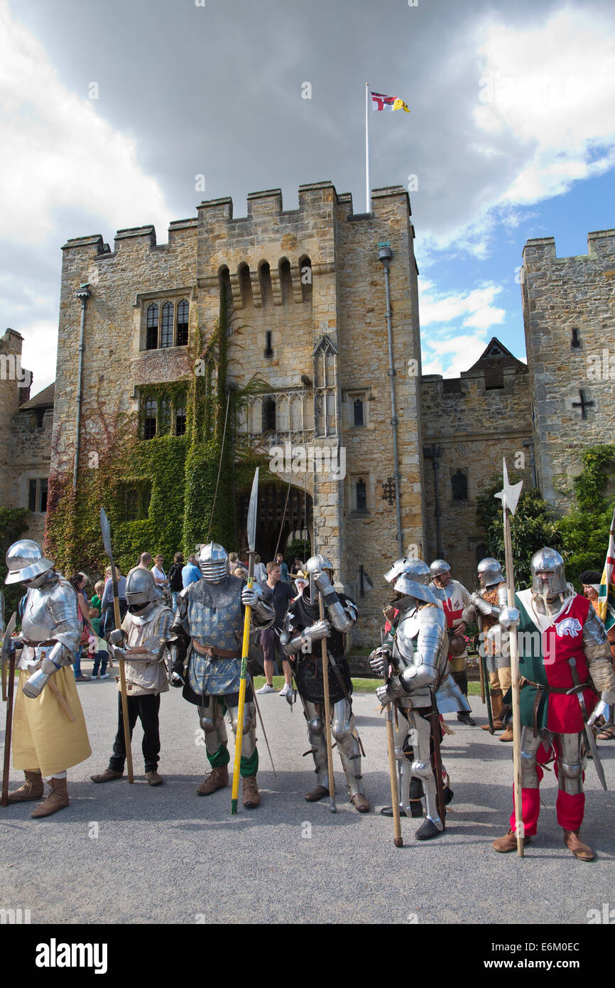 Tudor Knights, Hever Castle and Gardens, near Edenbridge, Kent, England ...