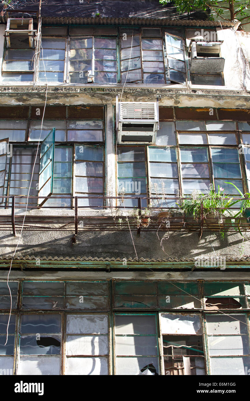 Past It's Best. Rotting Apartment Building In North Point, Hong Kong ...