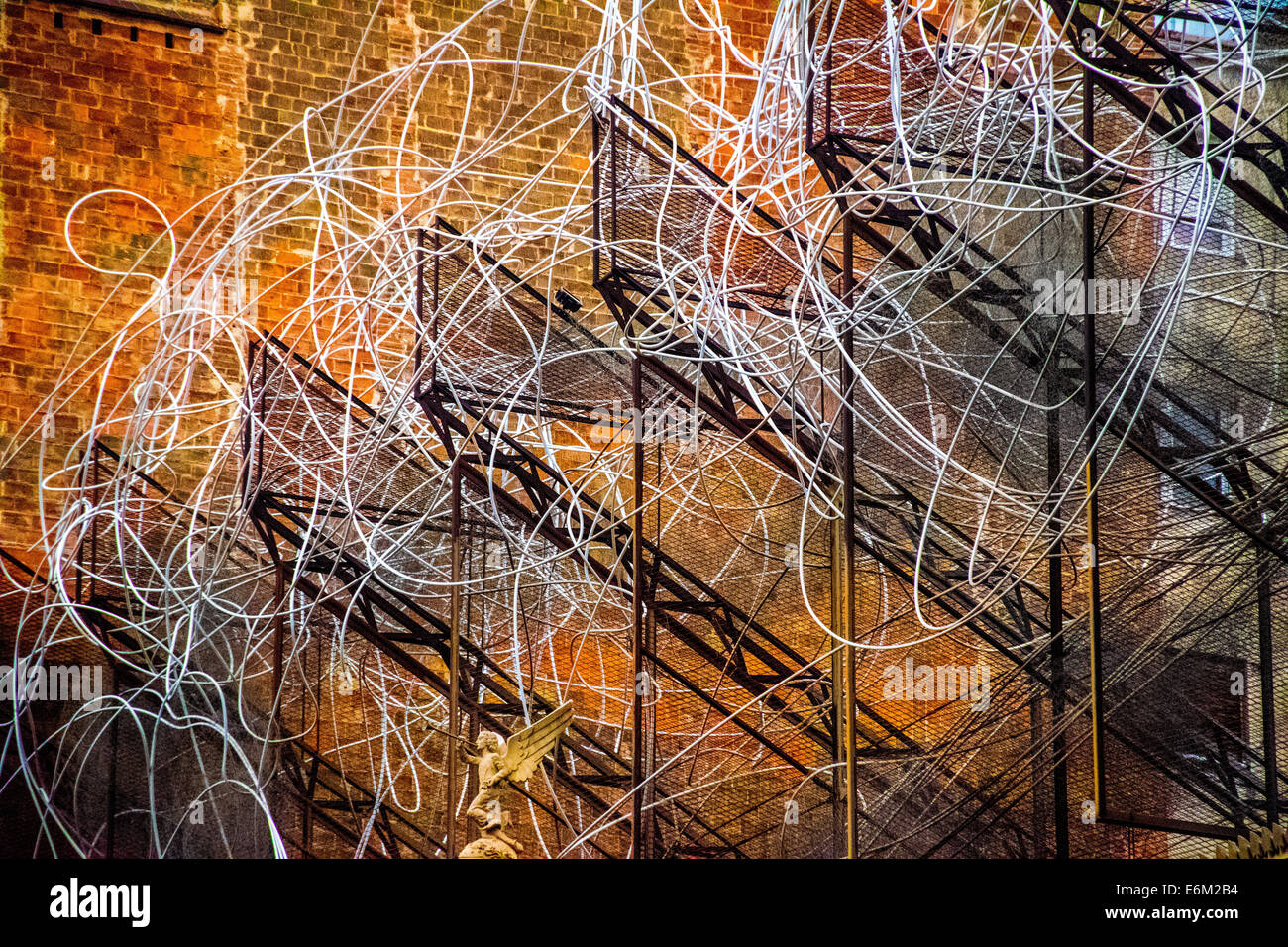 Art installation on the roof of a building in Barcelona which consists ...