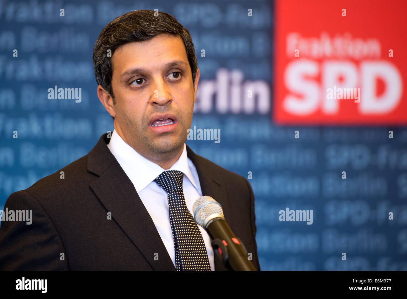 Berlin, Germany. 26th Aug, 2014. Raed Saleh, chairman of the SPD ...