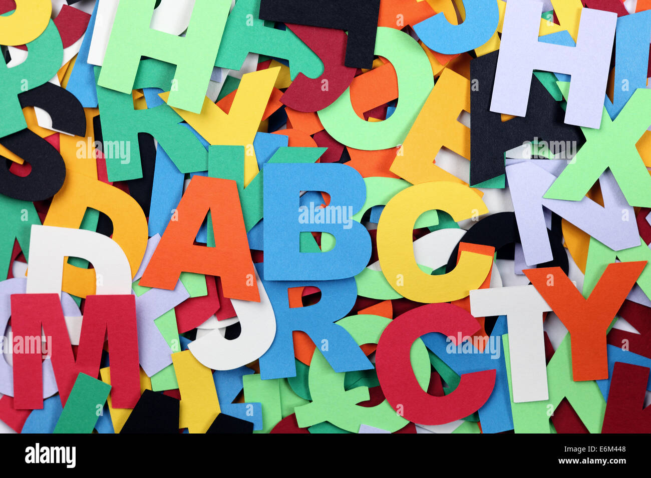 Paper letters heap Stock Photo - Alamy