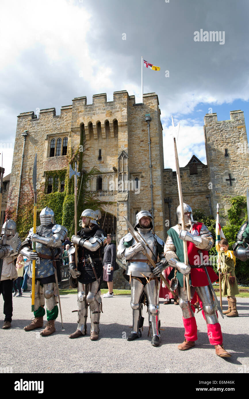 Tudor Knights in the grounds of Hever Castle and Gardens, near ...