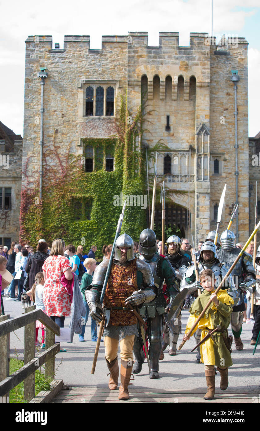 Tudor Knights in the grounds of Hever Castle and Gardens, near ...