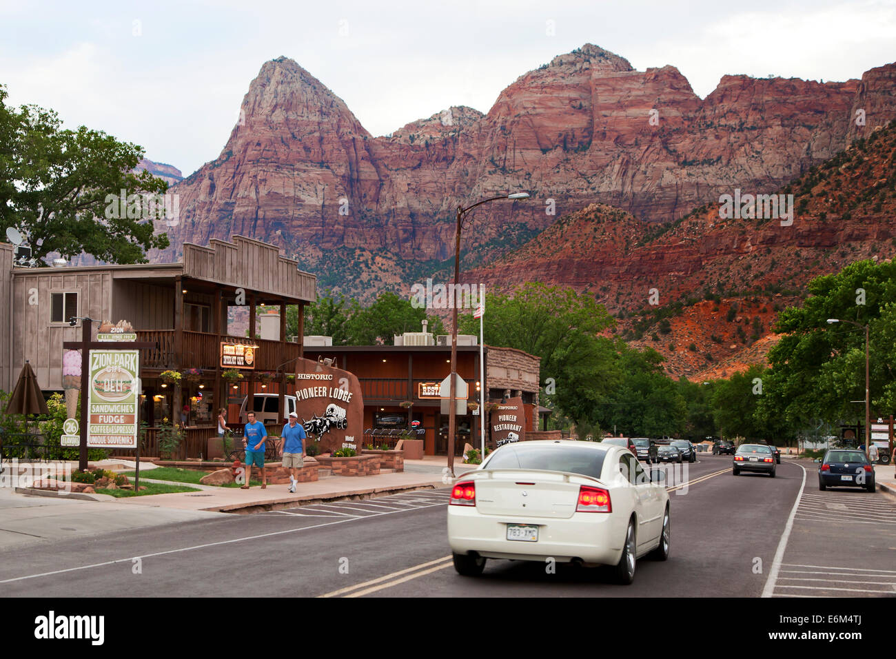 Springdale the heart of Zion National Park, Utah, America, USA Stock ...