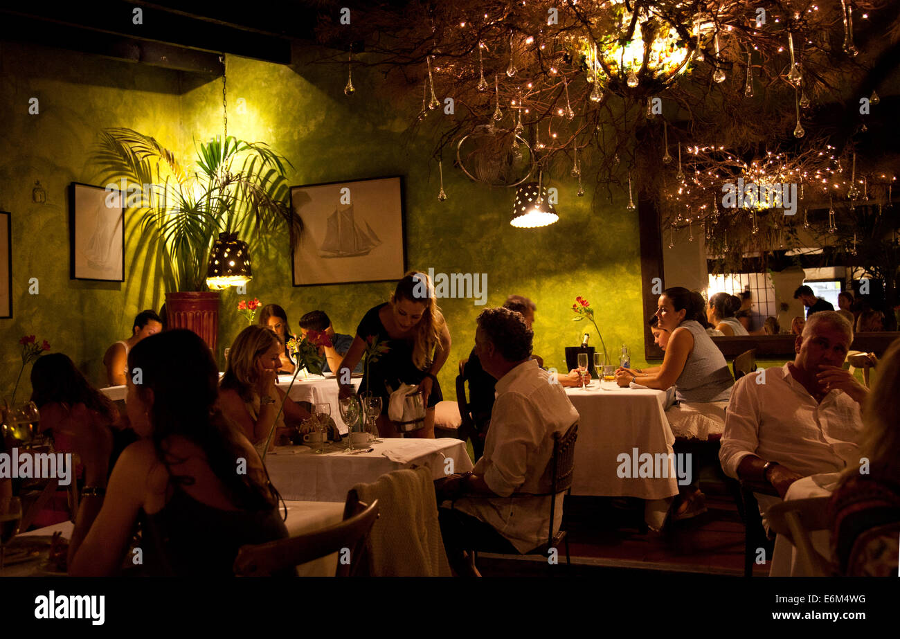 La Brasa Restaurant With Diners - Ibiza Stock Photo - Alamy