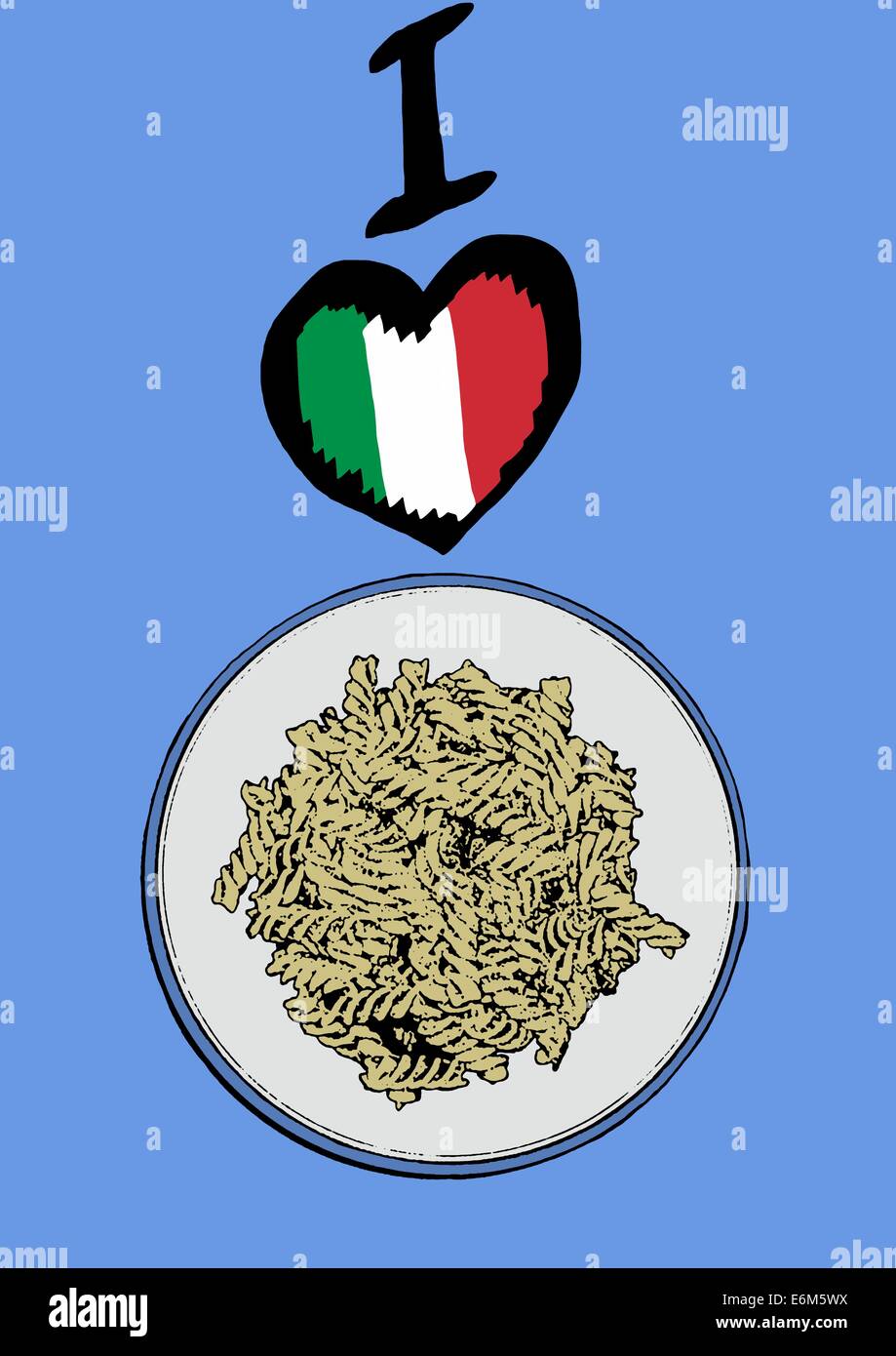 I love pasta Stock Photo - Alamy