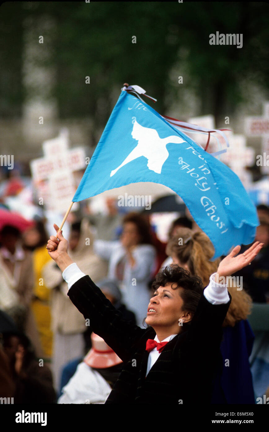 A Born Again Christian Movement demonstration on the Mall in Washington ...
