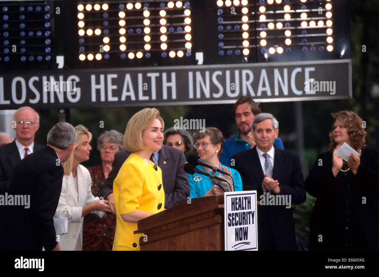 First Lady Hillary Rodham Clinton speaks at a rally on health care at ...