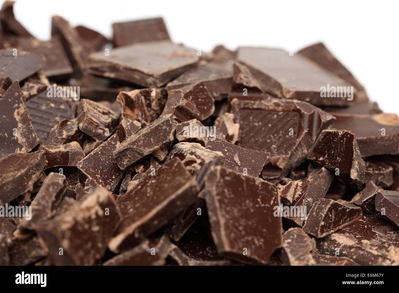 Broken chocolate white background hi-res stock photography and images ...
