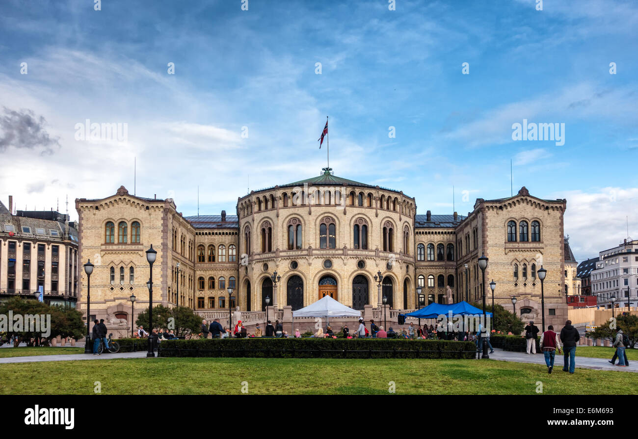 The Parliament building storting in Oslo, Norway Stock Photo - Alamy