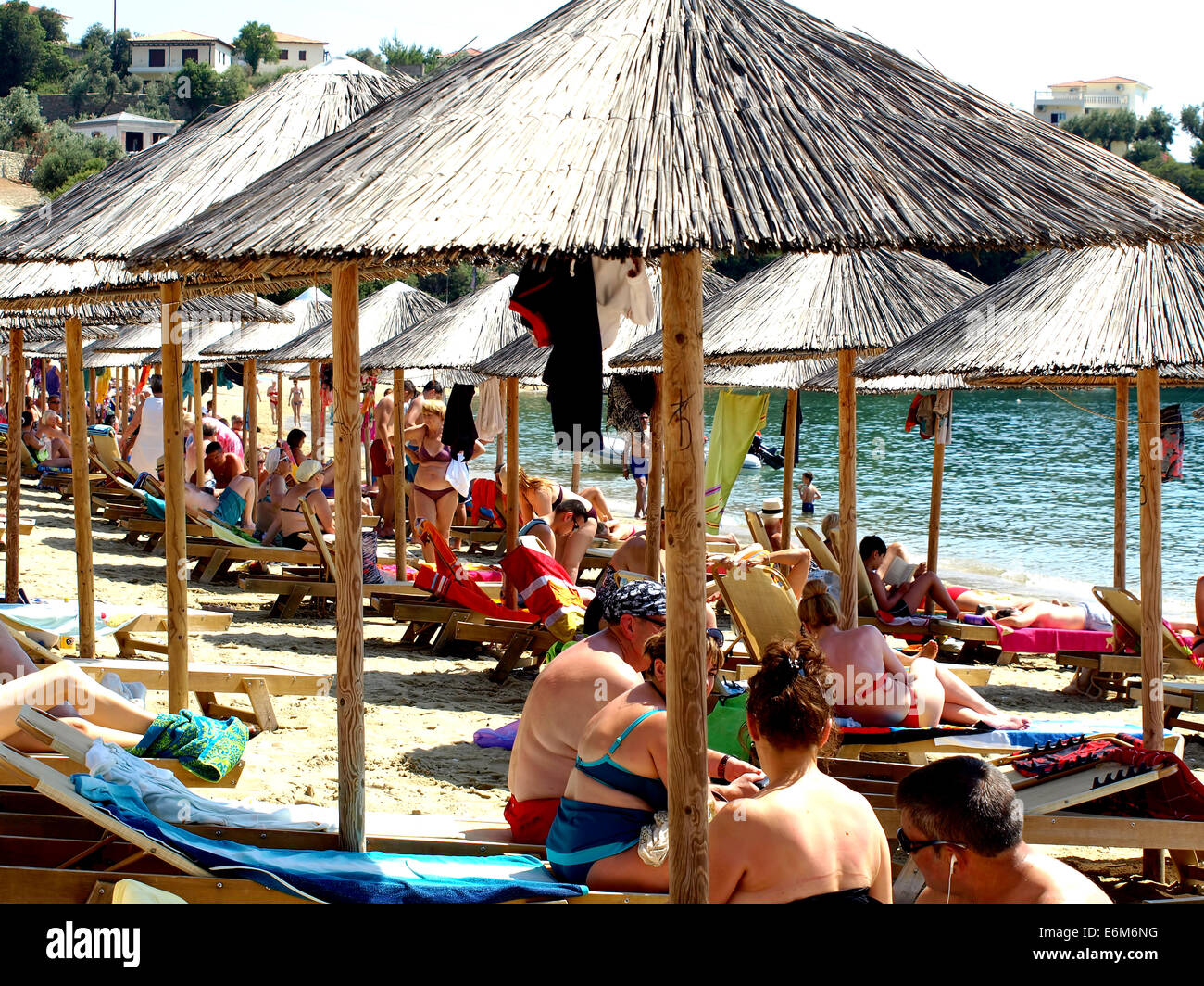Greece Beach Sunbathers High Resolution Stock Photography and Images - Alamy