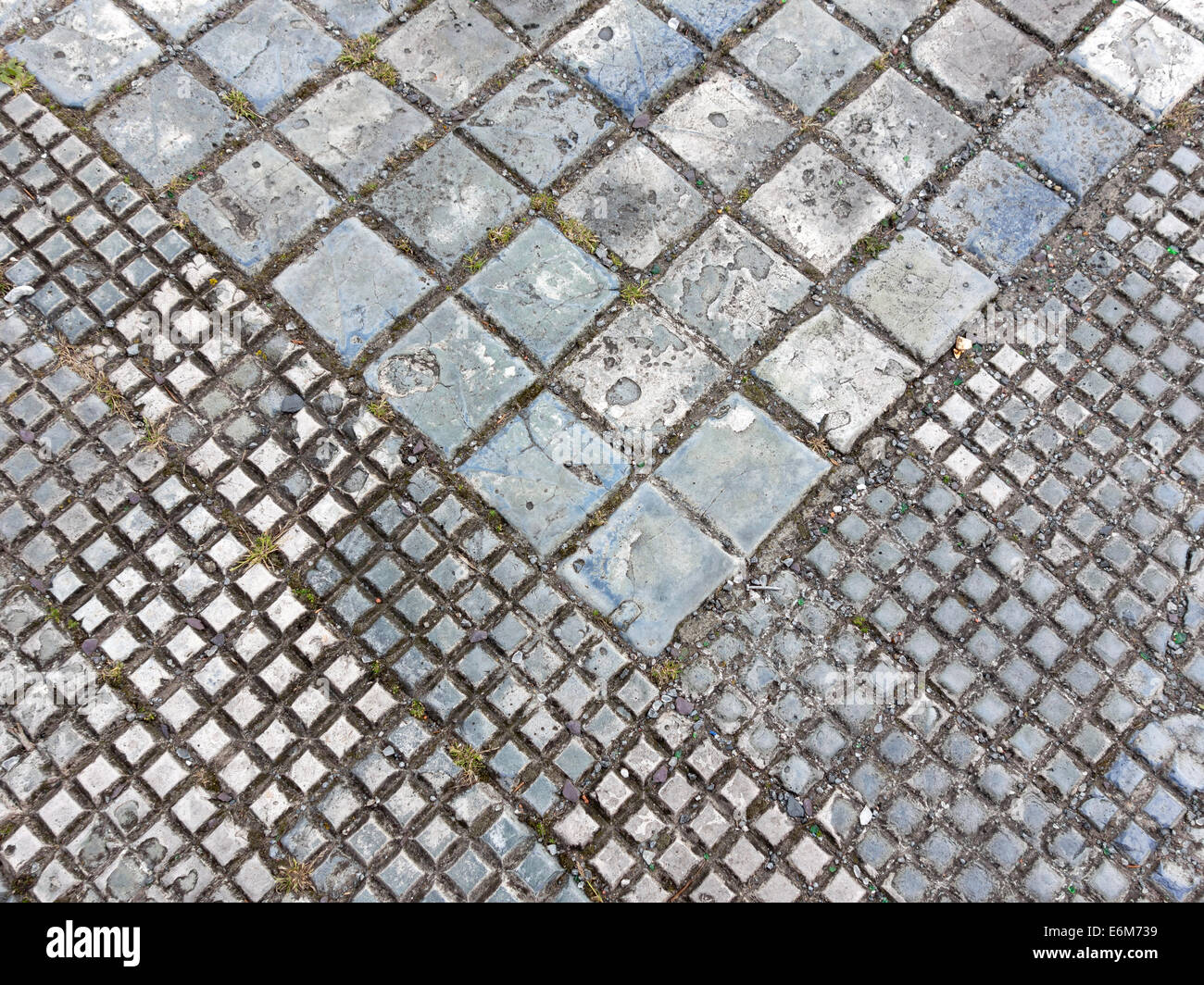 A pavement made from slag or Scoria blocks a very hard wearing material ...
