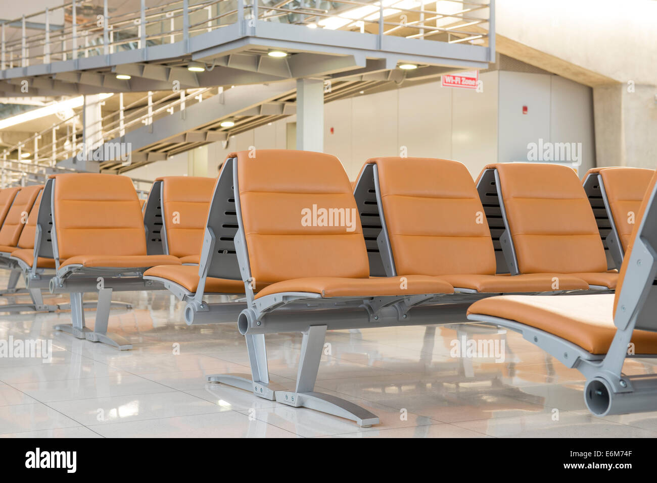 Empty airport waiting area Stock Photo - Alamy