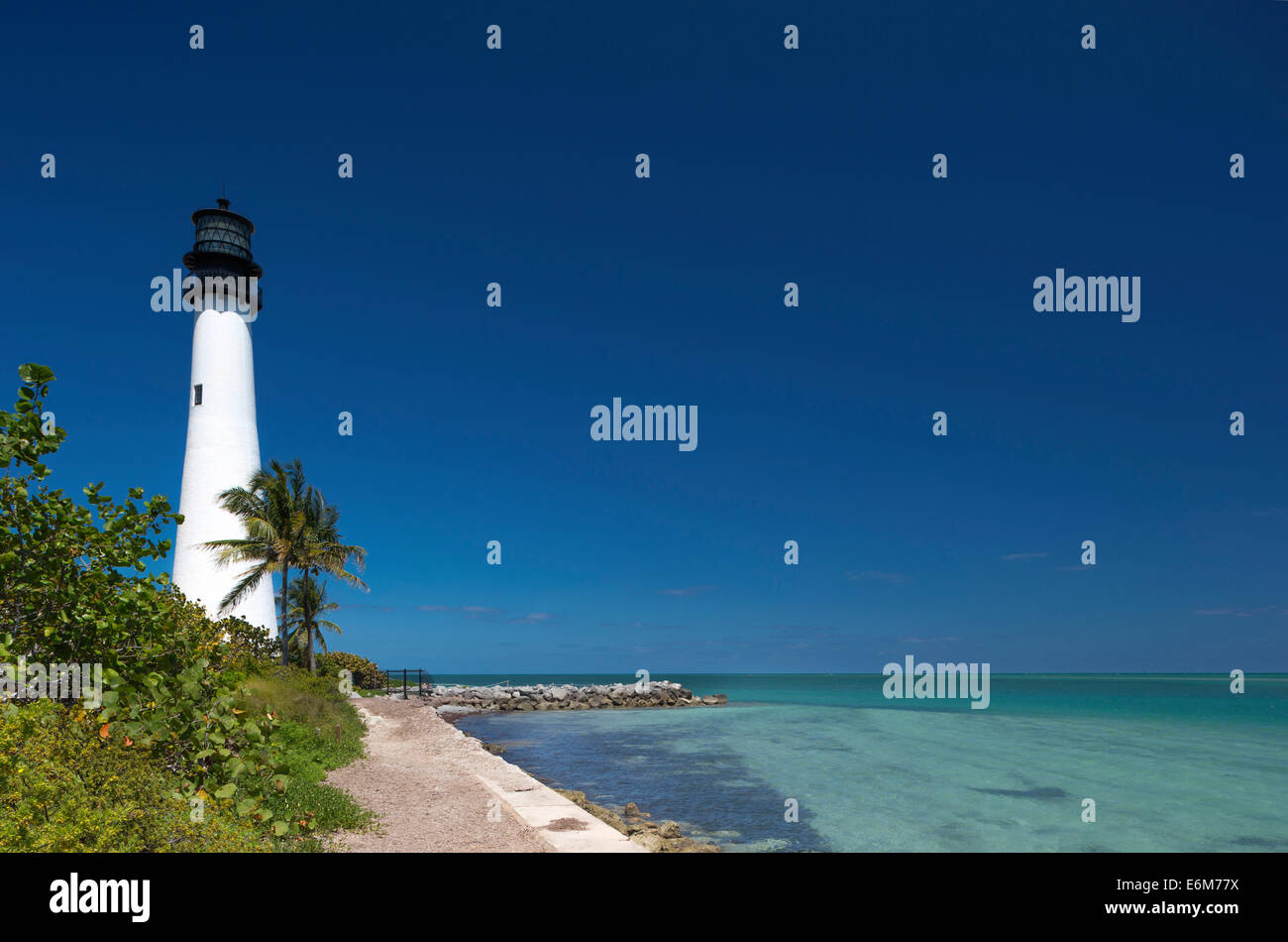 LIGHTHOUSE CAPE FLORIDA STATE PARK KEY BISCAYNE MIAMI FLORIDA USA Stock ...