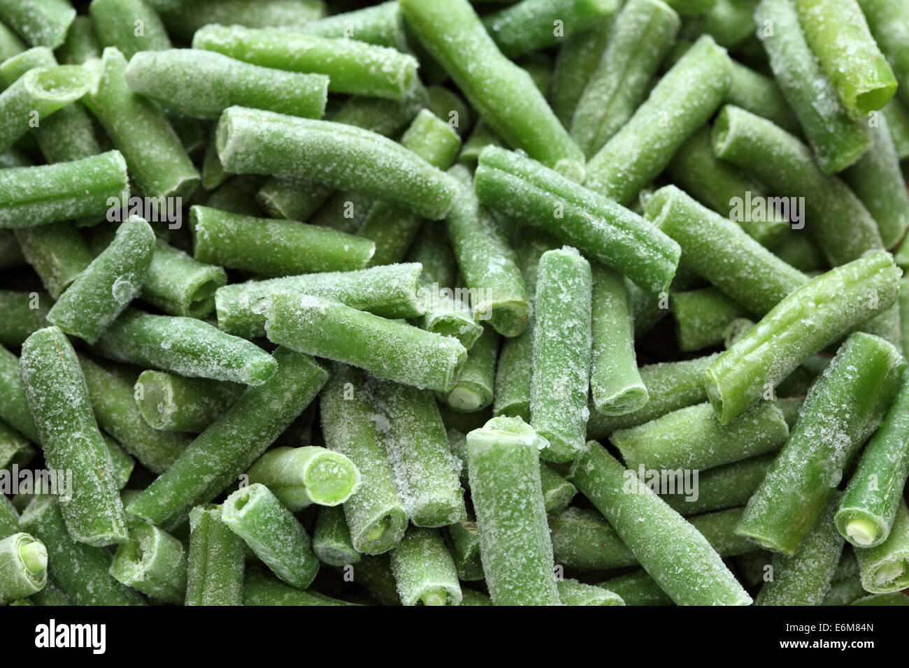 Frozen green beans. Closeup Stock Photo - Alamy