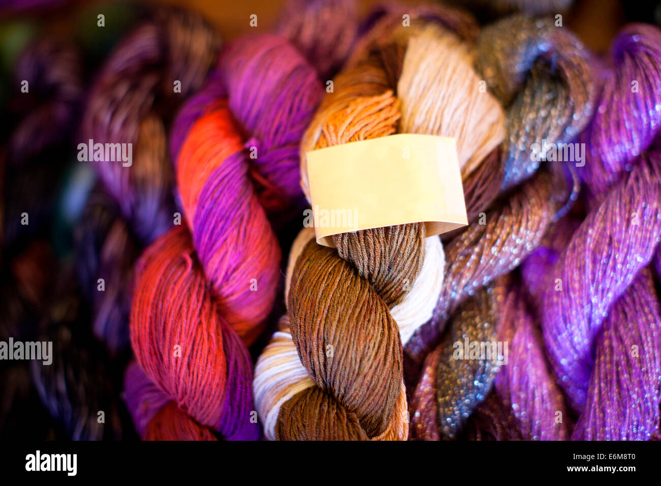 Multi colored yarn Stock Photo - Alamy
