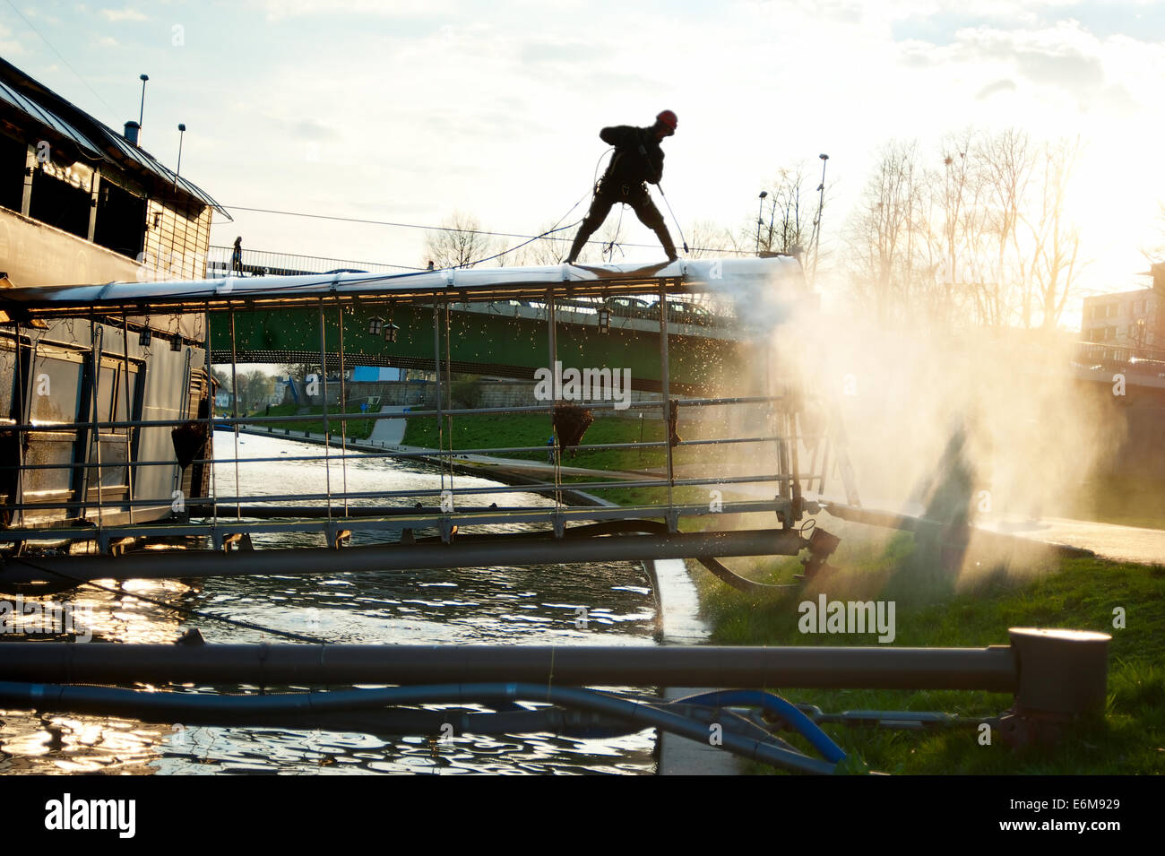 Man Floating Water Silhouette Stock Photos & Man Floating Water ...