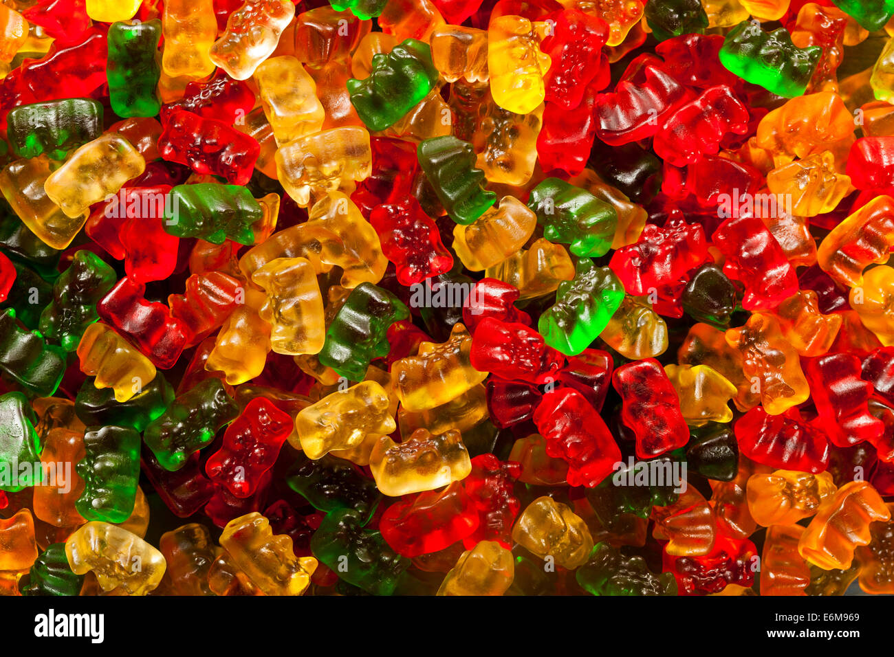 Colorful Fruity Gummy Bears Ready to Eat Stock Photo - Alamy