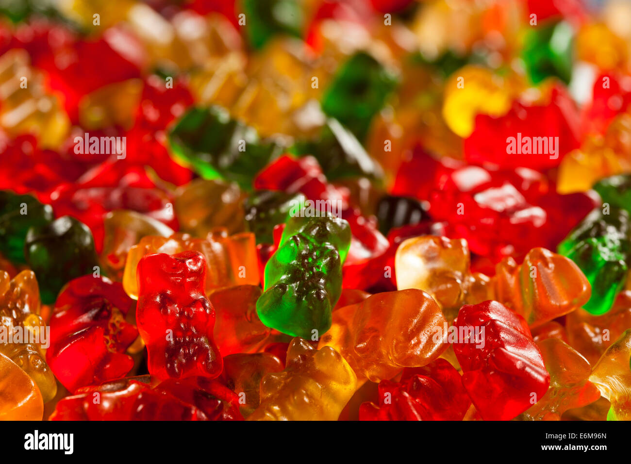 Colorful Fruity Gummy Bears Ready to Eat Stock Photo - Alamy