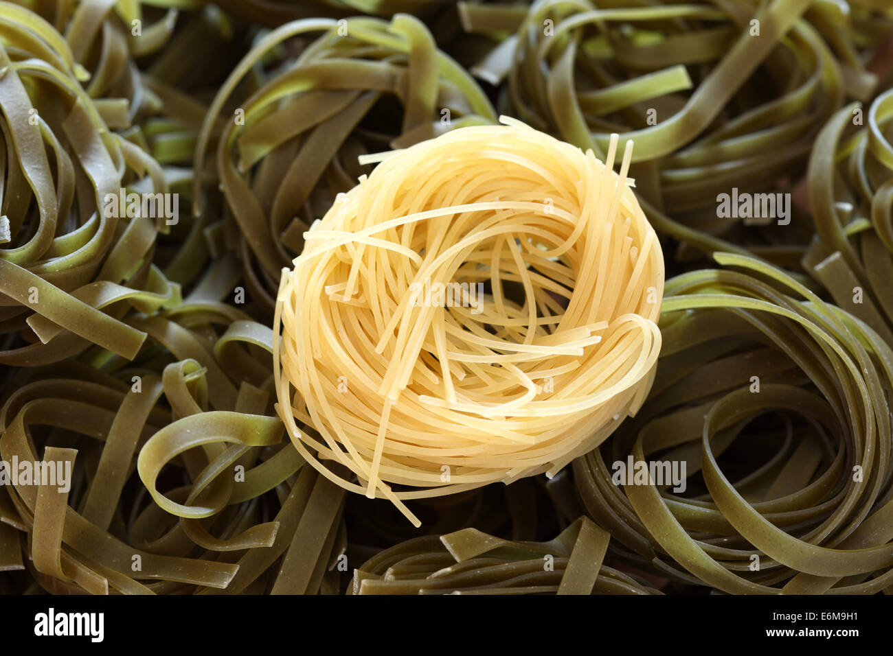Pasta Tagliatelle. Closeup Stock Photo - Alamy