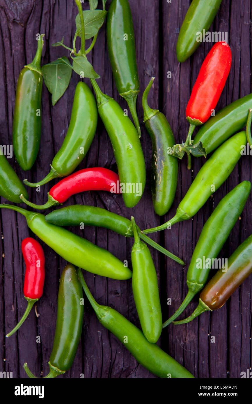 Close-up view of chili peppers Stock Photo - Alamy