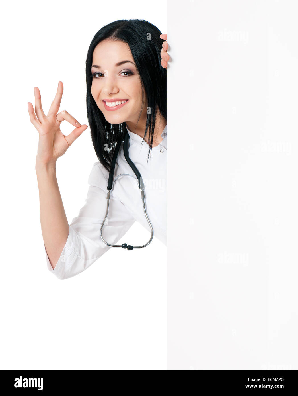 Woman doctor hand presentation Cut Out Stock Images & Pictures - Alamy