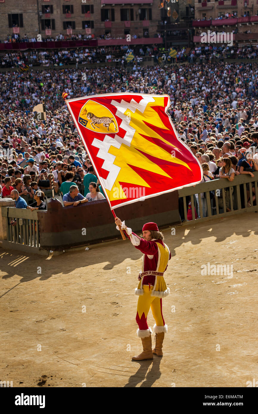 Flags Of The Contrade Of The Palio Of Siena High Resolution Stock ...