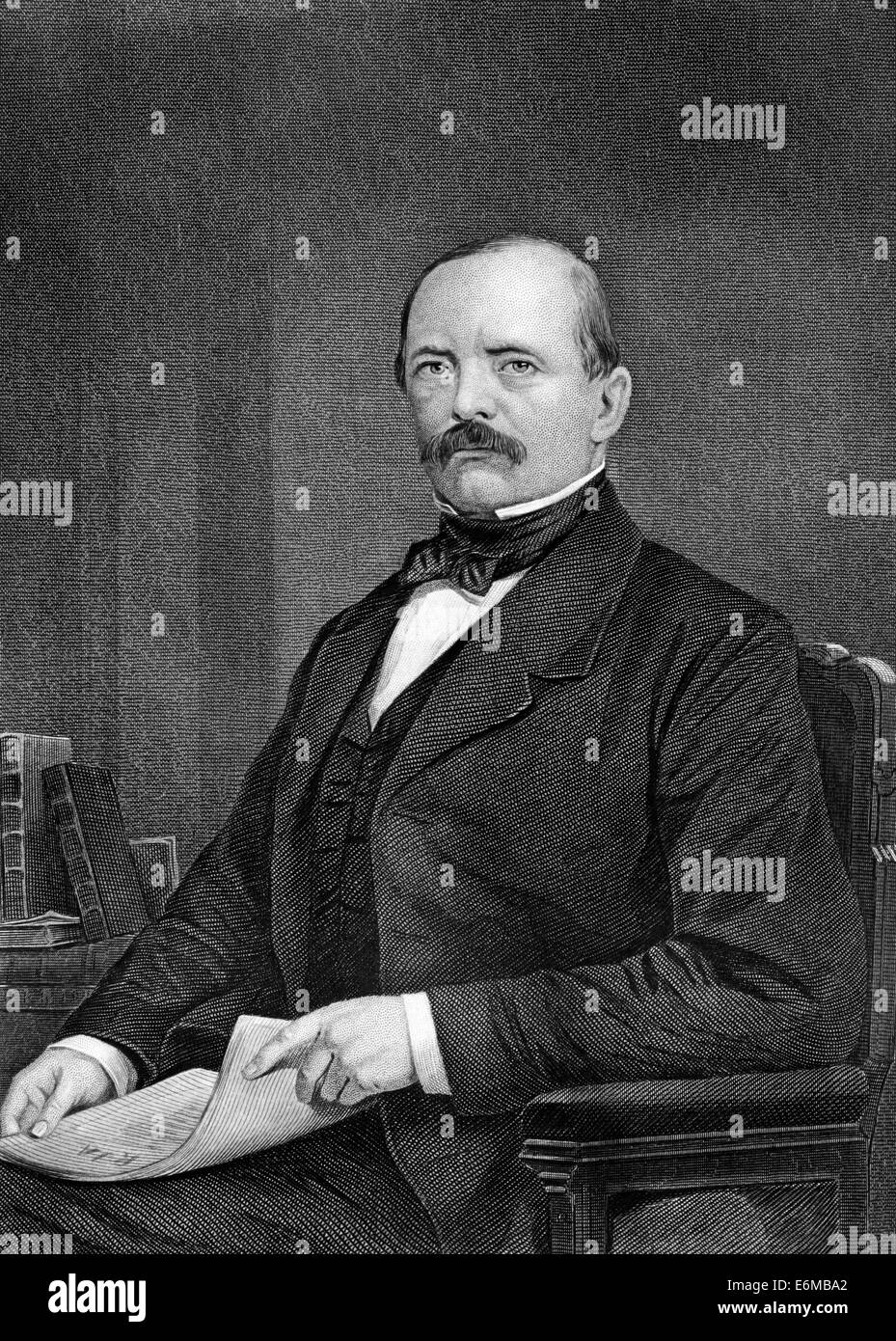 Otto von Bismarck (1815-1898) on engraving from 1873. Prussian German ...