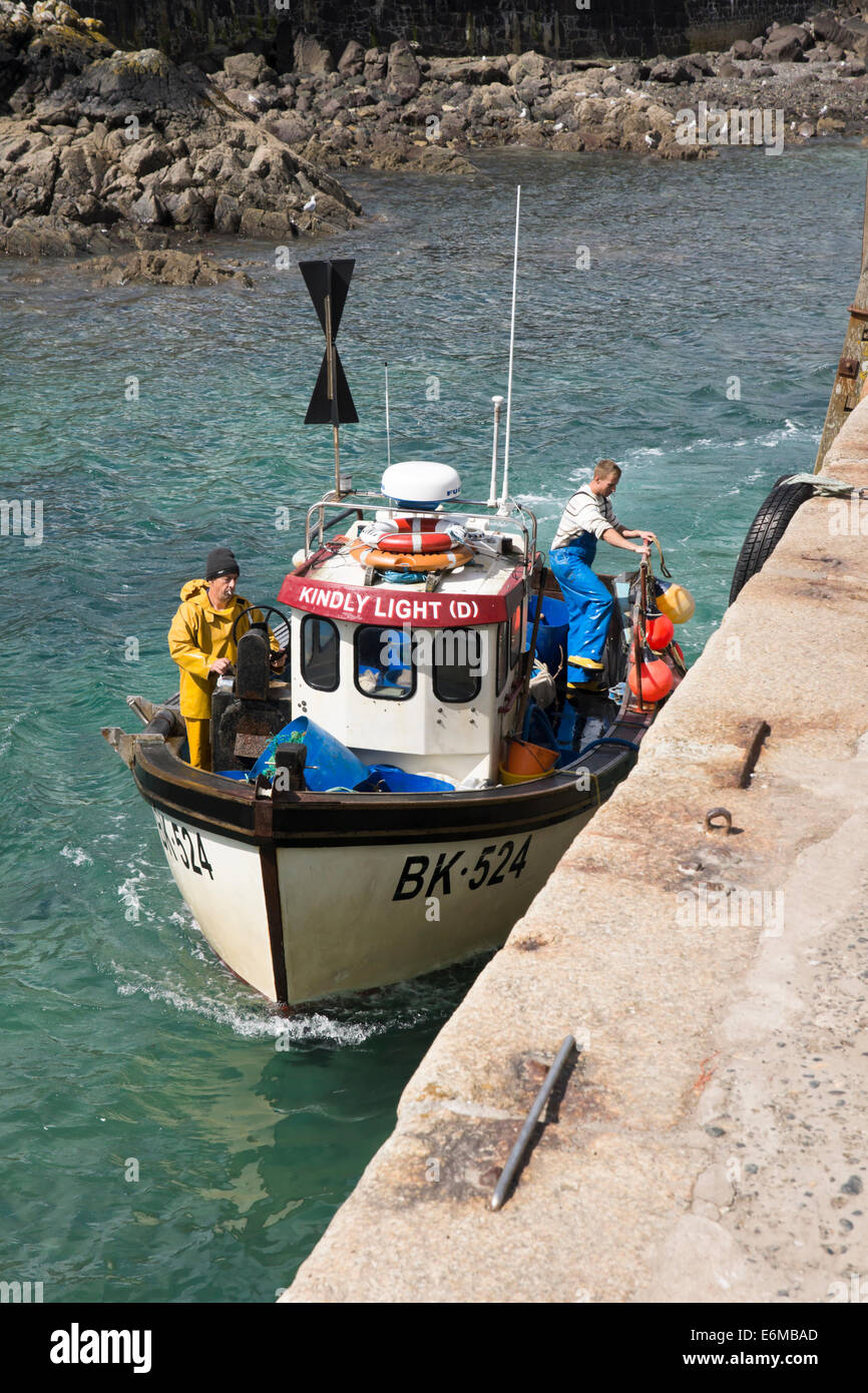 Boats in coverack harbour Coverack Lizard Cornwall England UK Crabbing ...