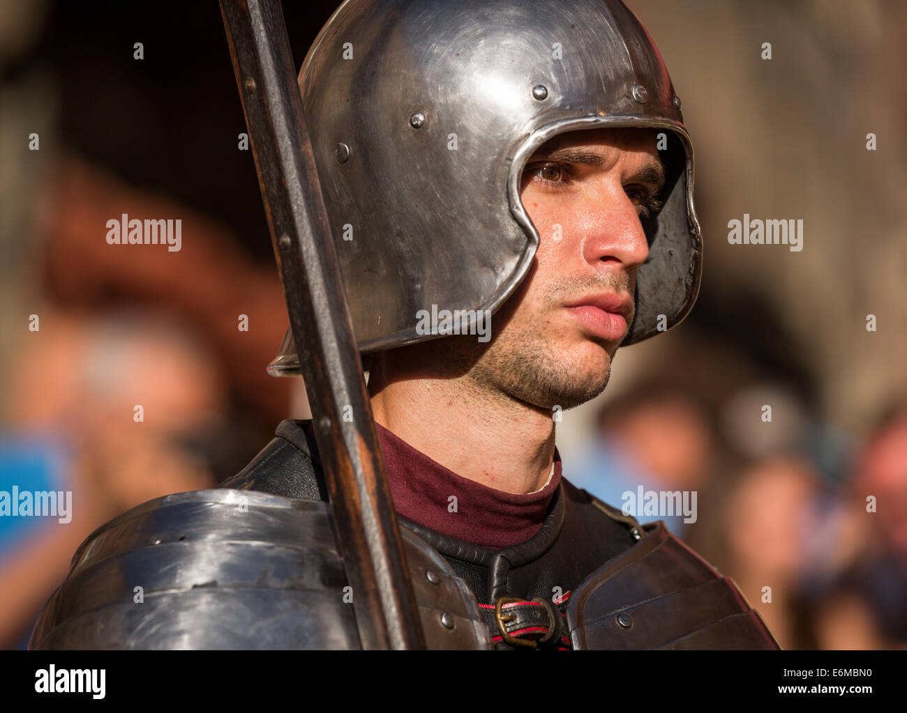 A portrait of a man in historical costume, knights in armour with ...