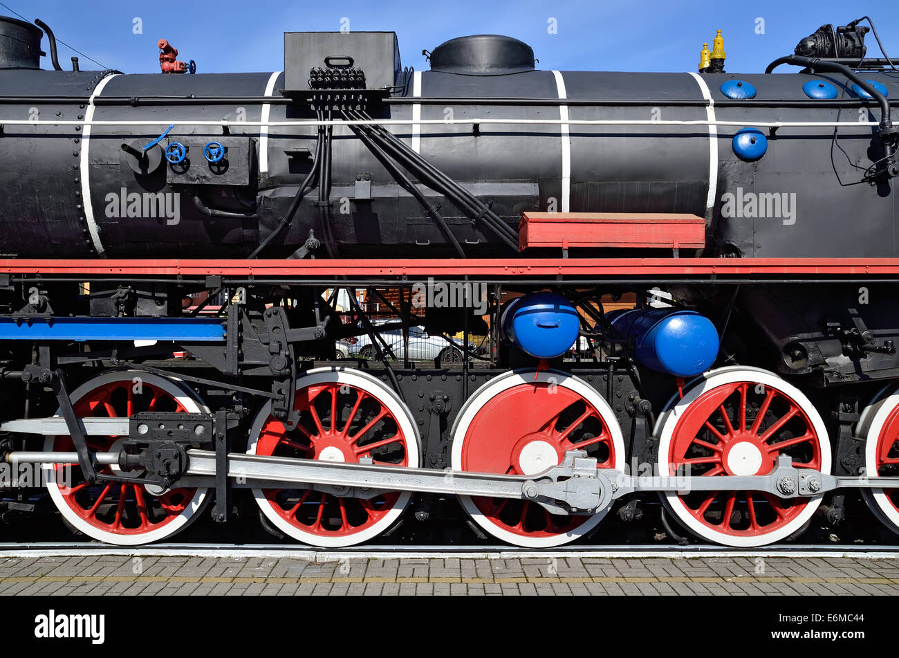 Ancient steam locomotive series TE 858 Stock Photo - Alamy