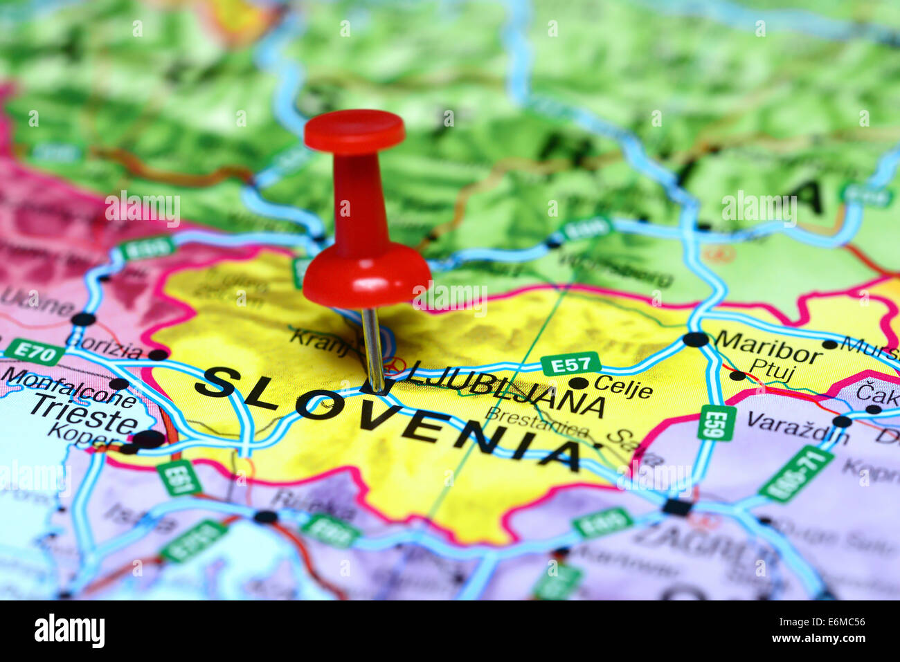 Ljubljana map hi-res stock photography and images - Alamy