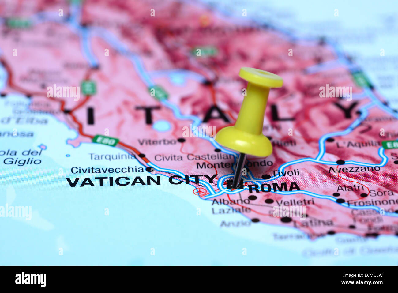 Rome on a map hi-res stock photography and images - Alamy