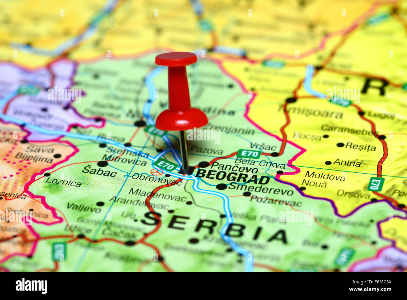 Map of belgrade hi-res stock photography and images - Alamy