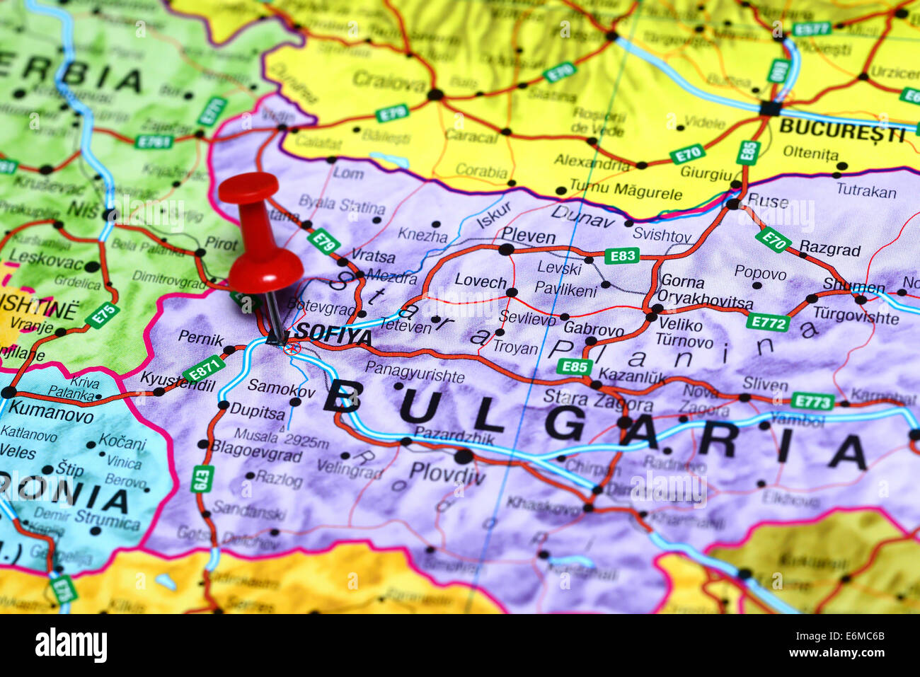 Bulgaria europe map hi-res stock photography and images - Alamy