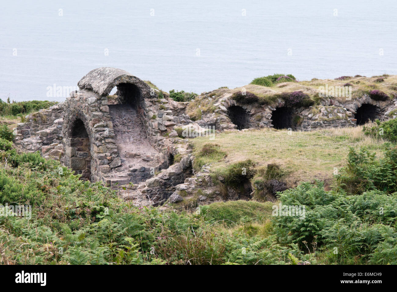 The ruins of the Crowns tin mine at Botallack Cornwall England UK Stock ...