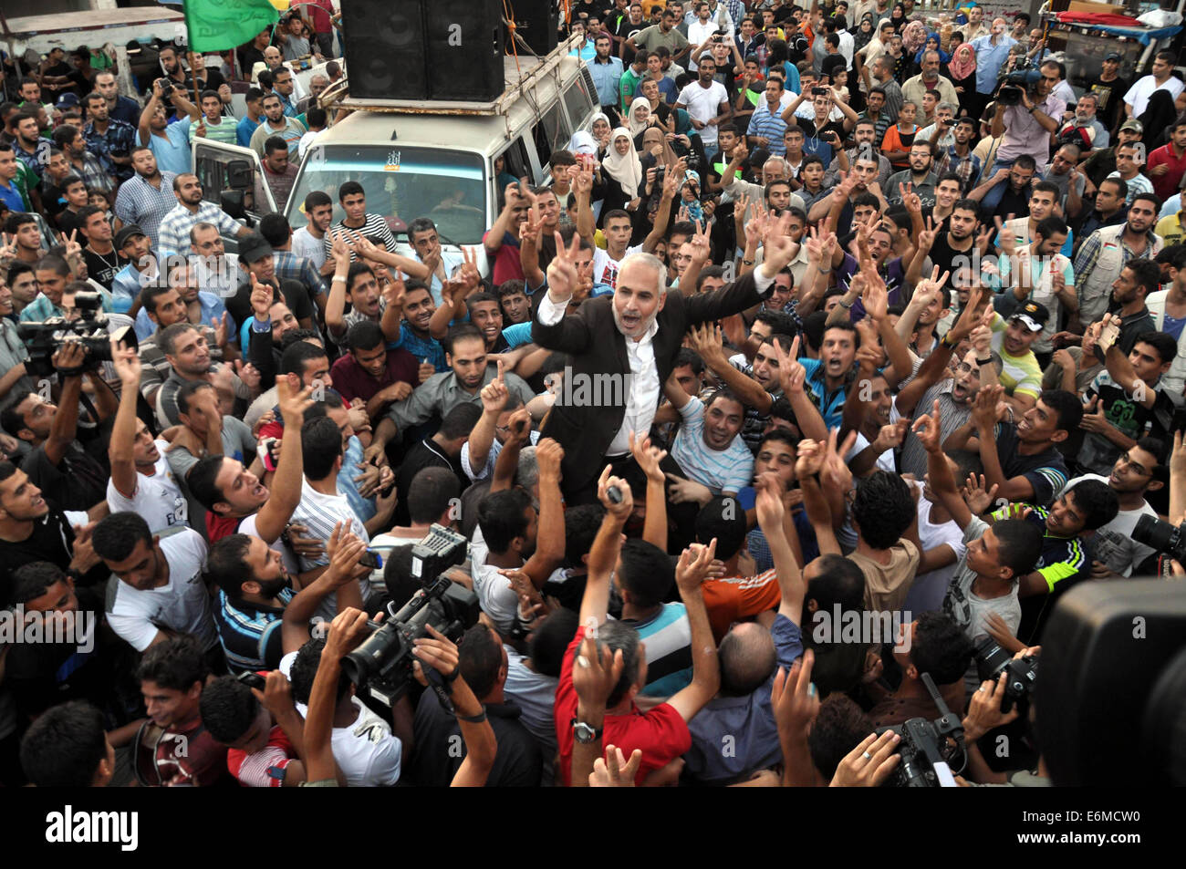 Gaza City, Gaza Strip, Palestinian Territory. 26th Aug, 2014. Hamas ...