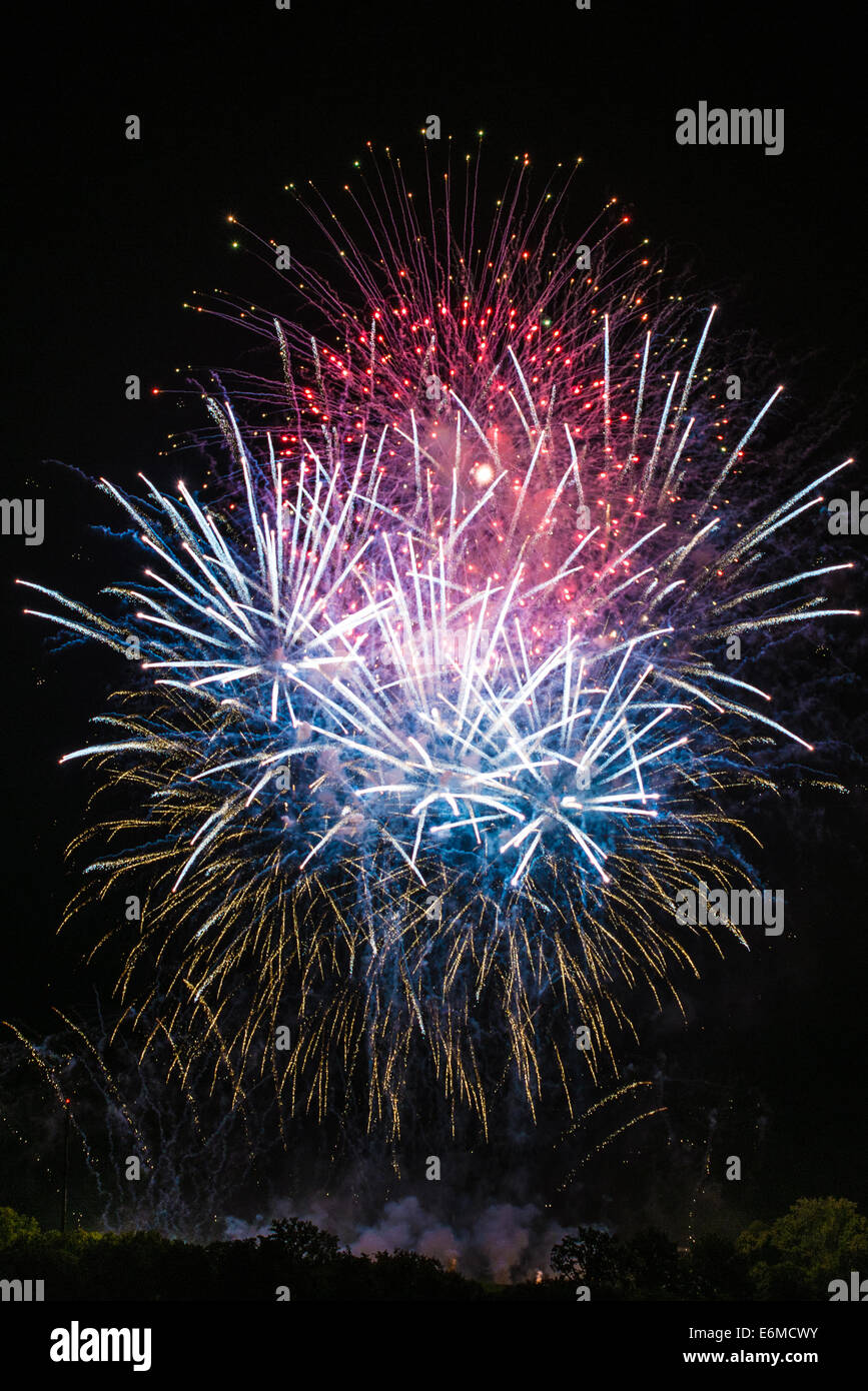 Beautiful colorful fireworks Stock Photo - Alamy