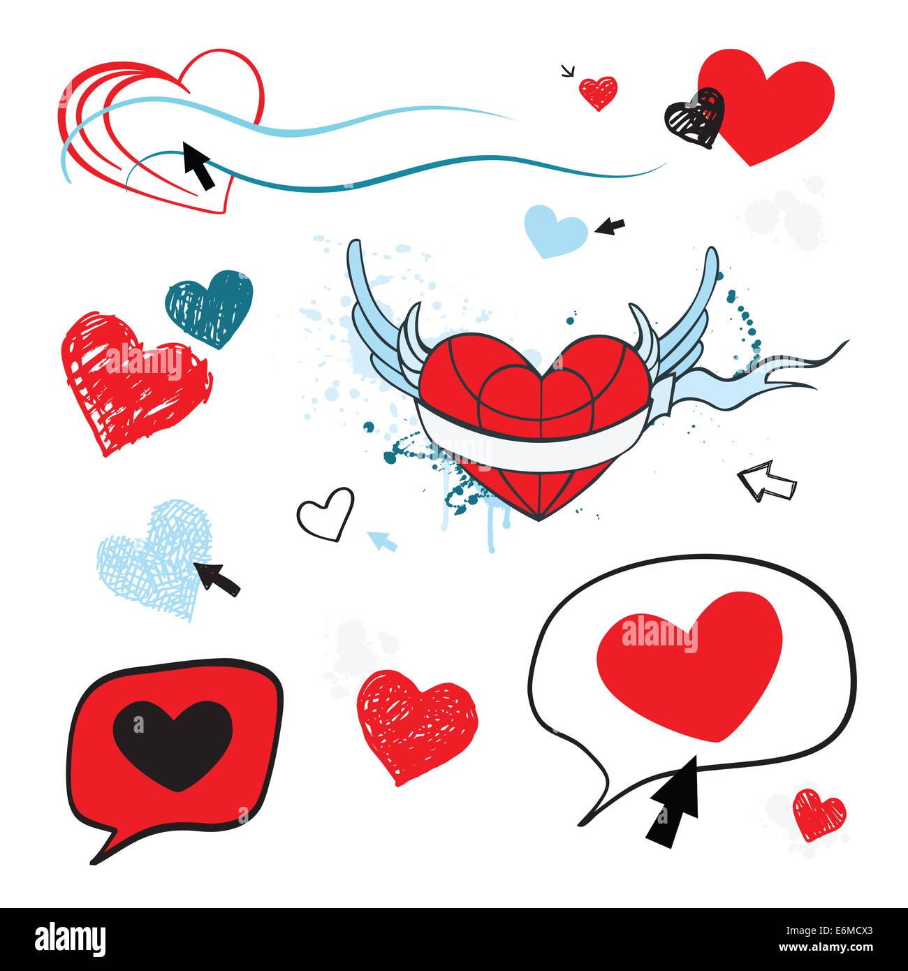 Love. Heart illustration isolated Stock Photo - Alamy