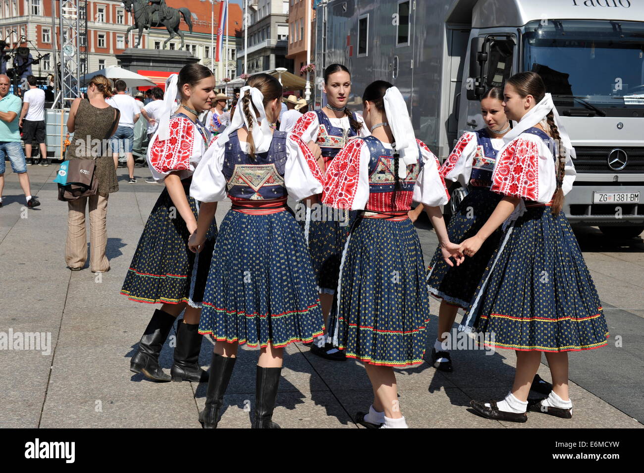 Members of folk group Detva from Slovakia during the 48th International ...