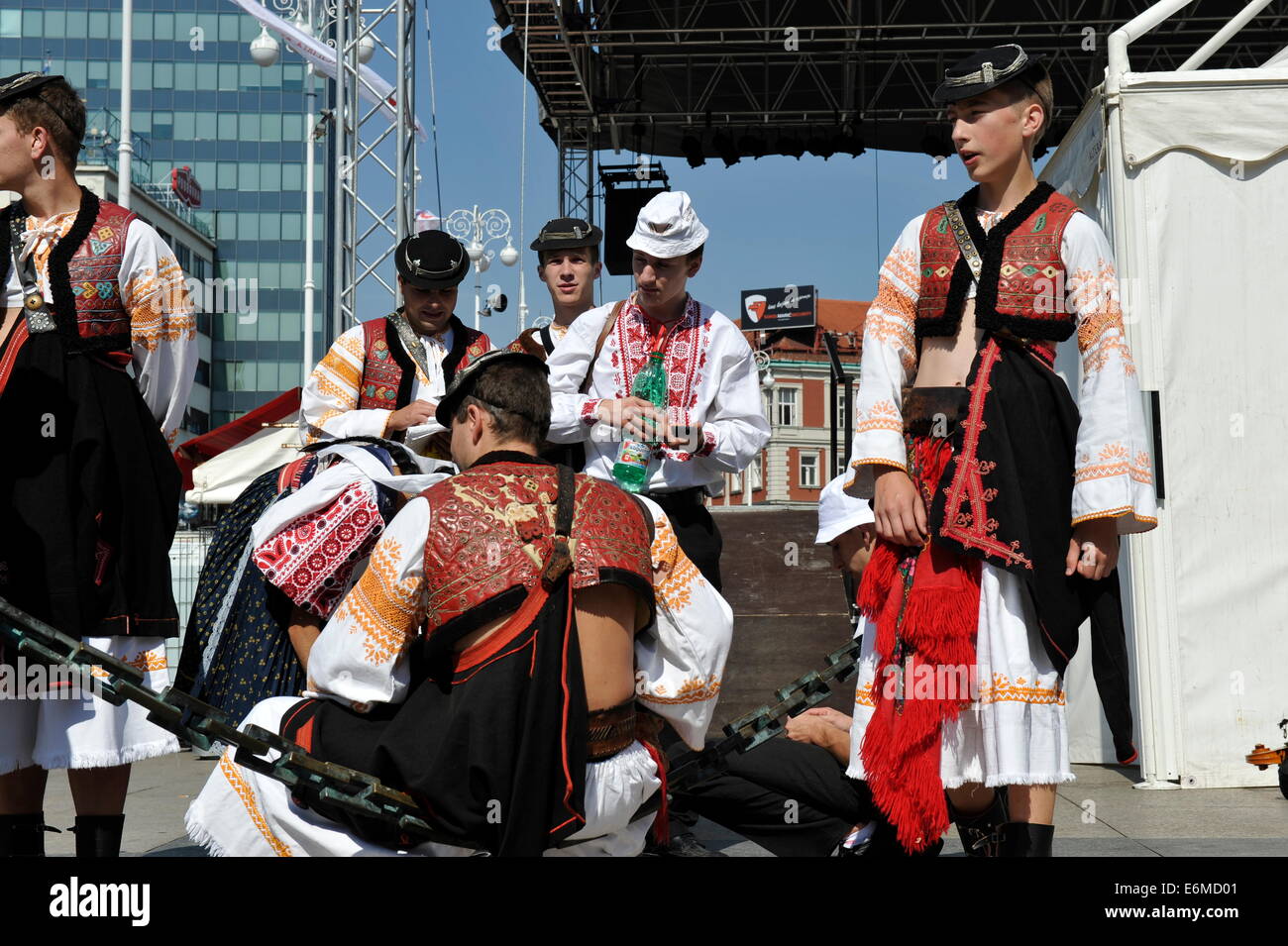 Members of folk group Detva from Slovakia during the 48th International ...