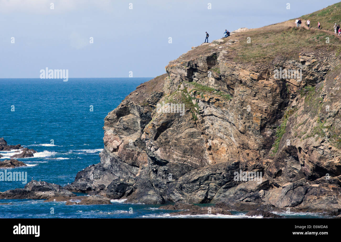 The Lizard Peninsula Cornwall england UK Old Lizard Head Stock Photo ...