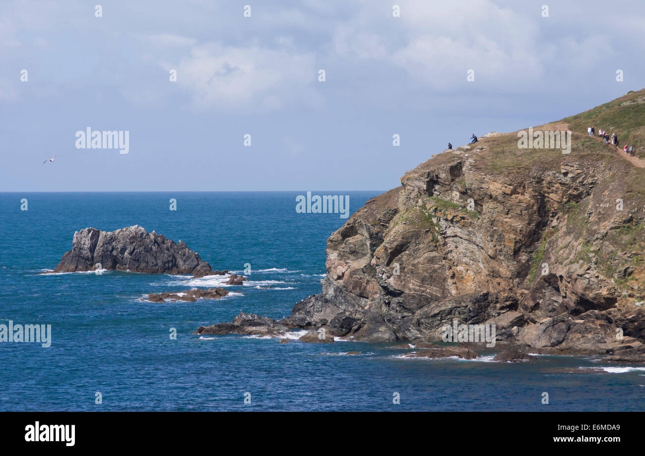 The Lizard Peninsula Cornwall england UK Old Lizard Head Stock Photo ...